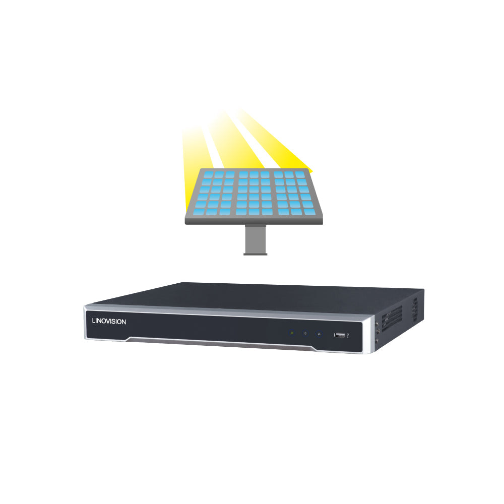 8ch 4K Solar NVR for Solar Powered Cameras and 4G LTE Wireless Cameras